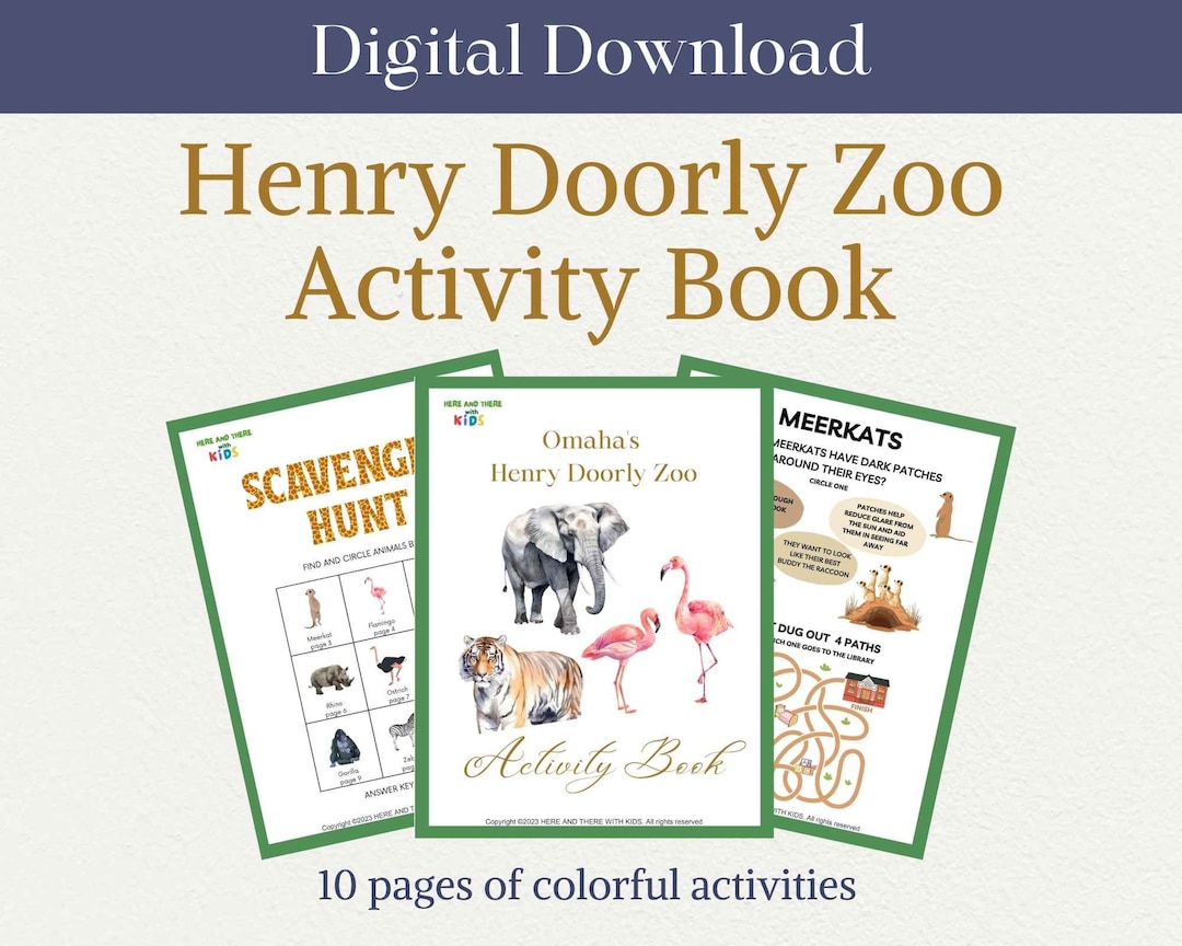 Omaha's Henry Doorly Zoo Activity Book, Zoo Field Trip Book, Kids ...