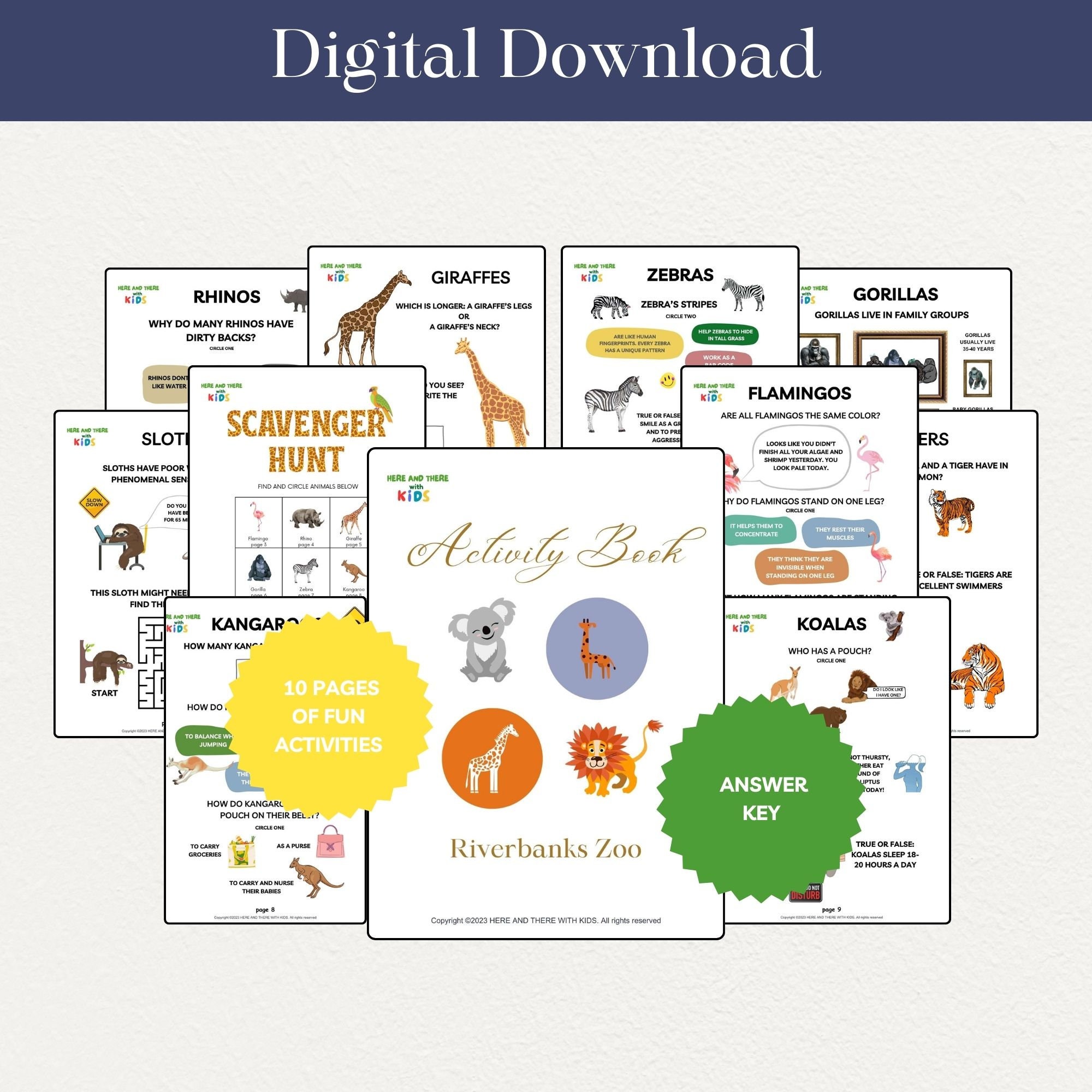 Riverbanks Zoo Activity Book, Zoo Field Trip Book, Kids Activity Book ...