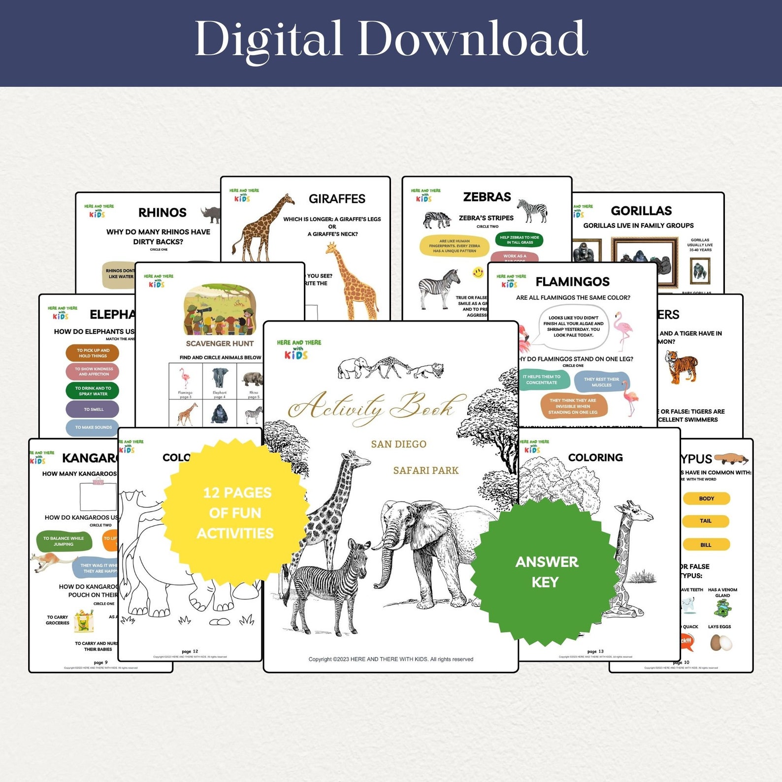 San Diego Safari Park Activity Book, Safari Park Field Trip Book ...