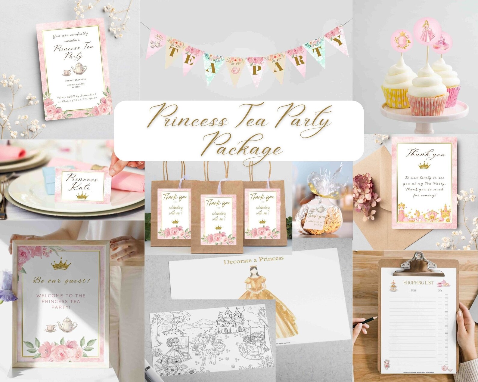 Tea Party Package, Princess Tea Party Package, Princess Tea Party ...