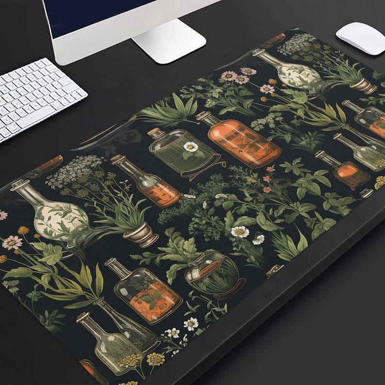 Dark Academia Desk Mat Black Aesthetic Mouse Pads Magical - Etsy