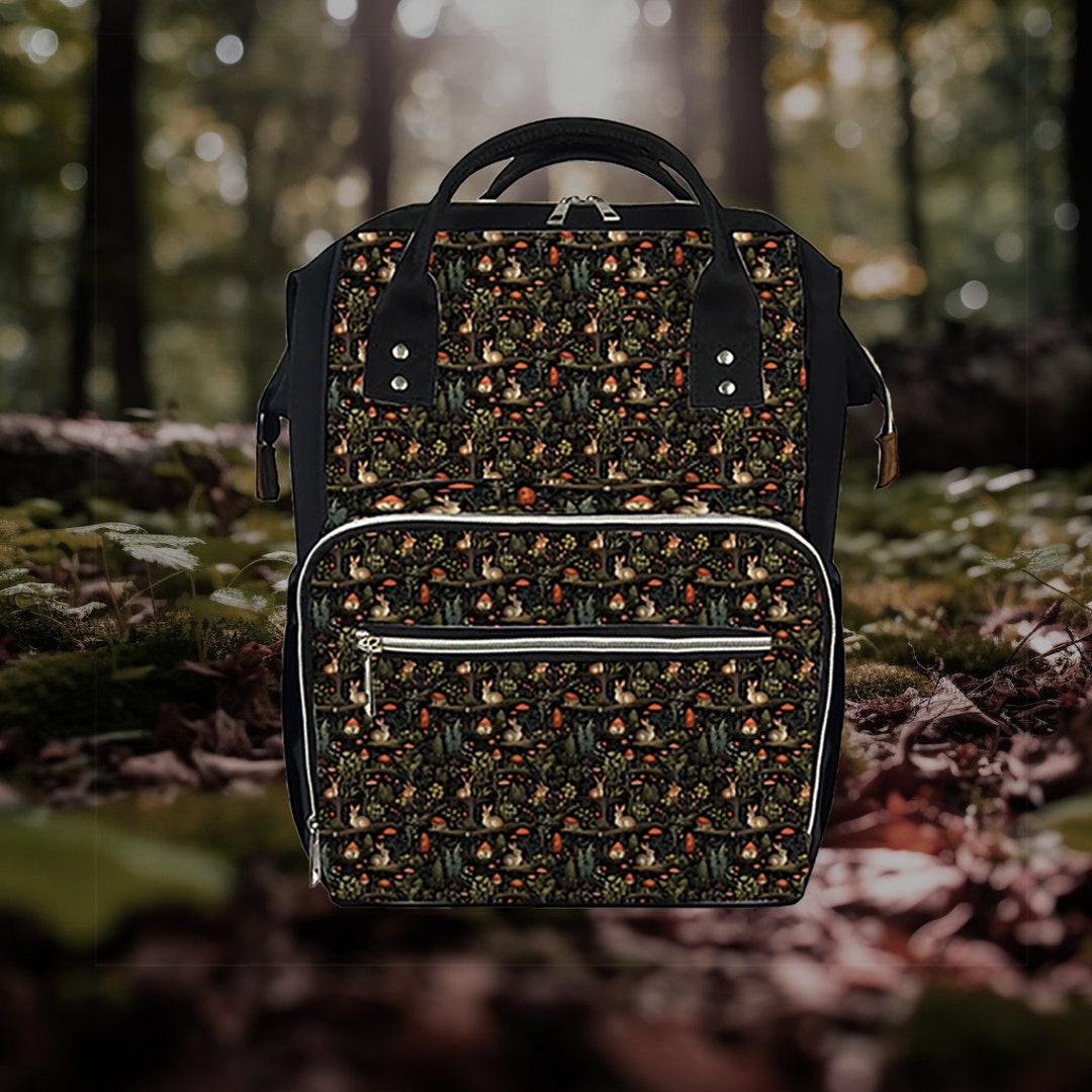 Dark Floral Cottagecore Diaper Bag Mushroom Diaper Bag Gothic - Etsy