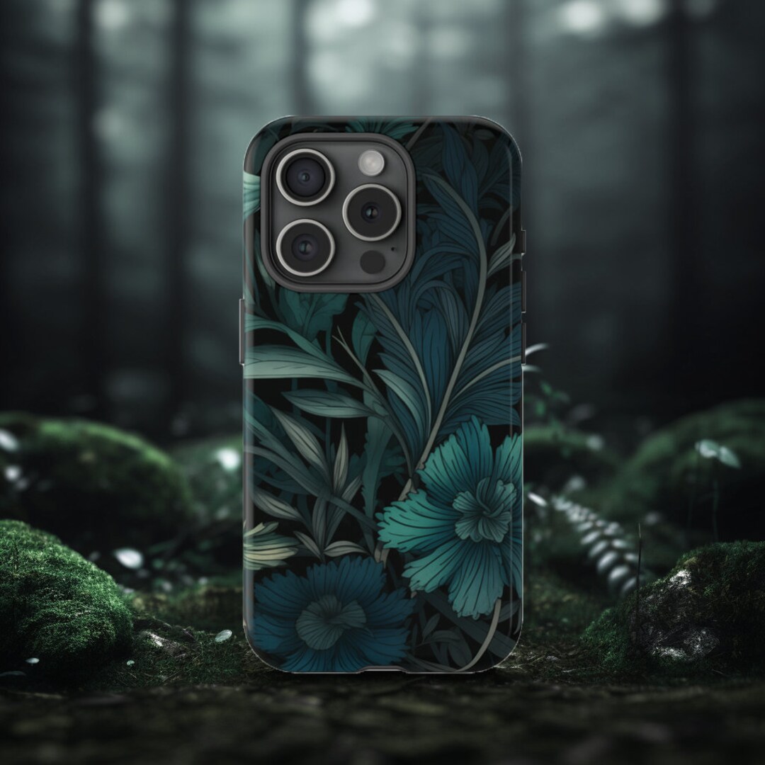 Cottagecore Dark Floral Forest Ferns Phone Case Cover Cute Whitchy ...