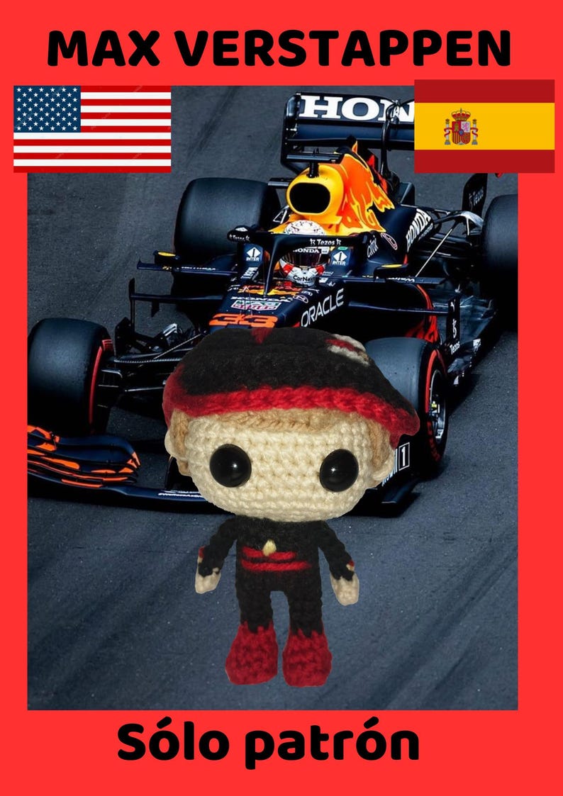 Max Verstappen Amigurumi Crochet Pattern (Pattern Only) in English and ...
