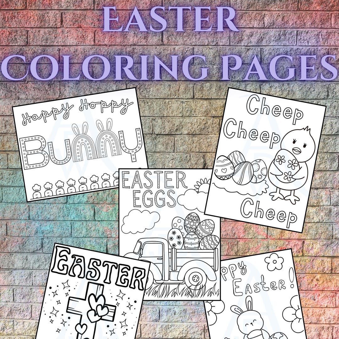 15 Easter Coloring Pages, Digital Download, Coloring Printable, Kids ...