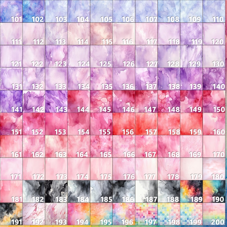 250 Watercolor Textures Digital Paper Bundle - High Resolution 12IN X ...