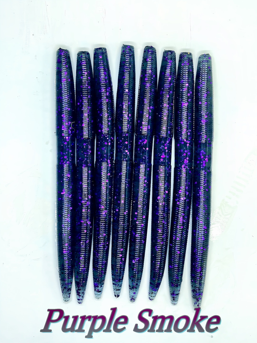 5" Senko Style Stick Worm (purple Smoke). - Etsy