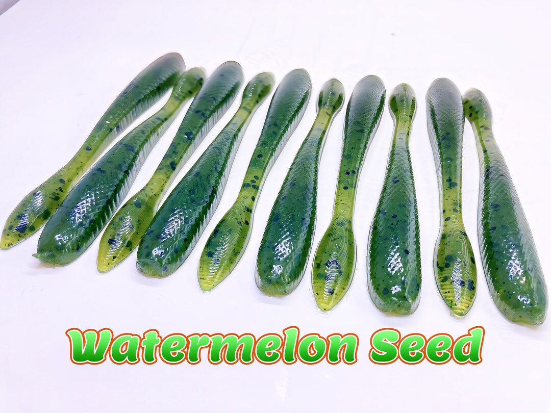 4.1" Wiggly Worm (watermelon Seed) - Etsy