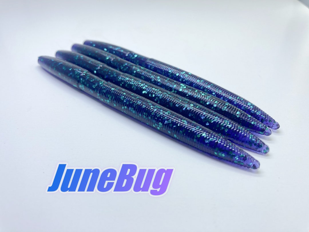 5" Senko Style Stick Worm (junebug) - Etsy