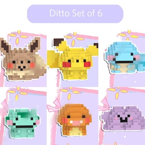 Instant Download Pokemon Ditto Pikachu Eevee Bulbasaur Charmander ...