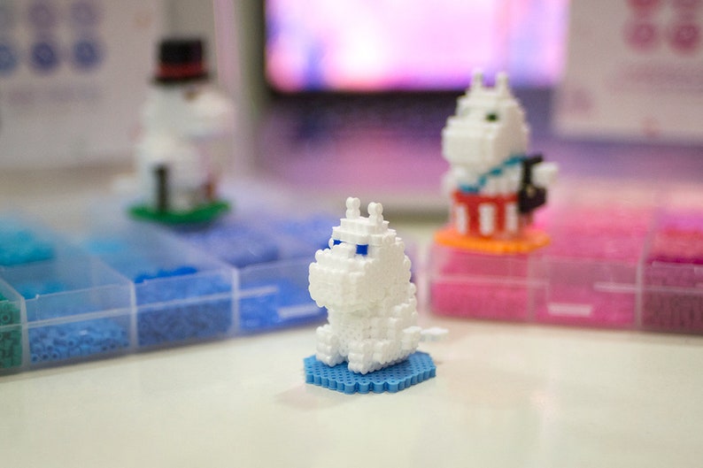 Moomin Hippo Family Set 3D Perler Bead Pattern Digital Tutorial - Etsy