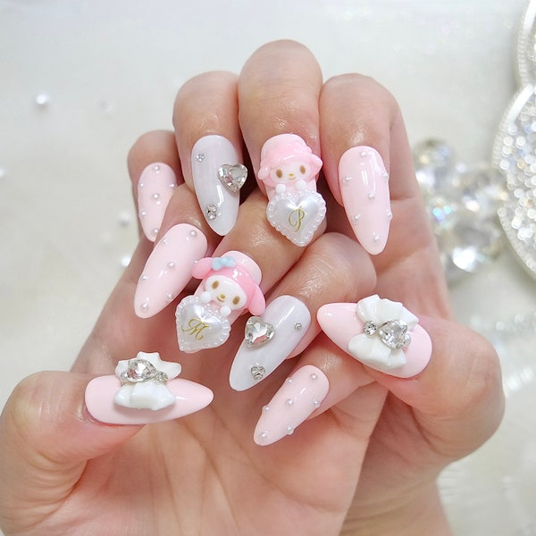 Ribbon Nails - Etsy