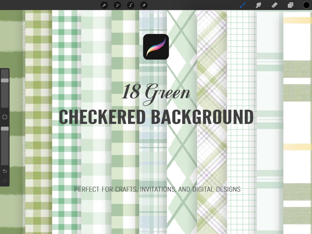 18 Digital Papers,digital Background, Green Checkered Paper Textures ...