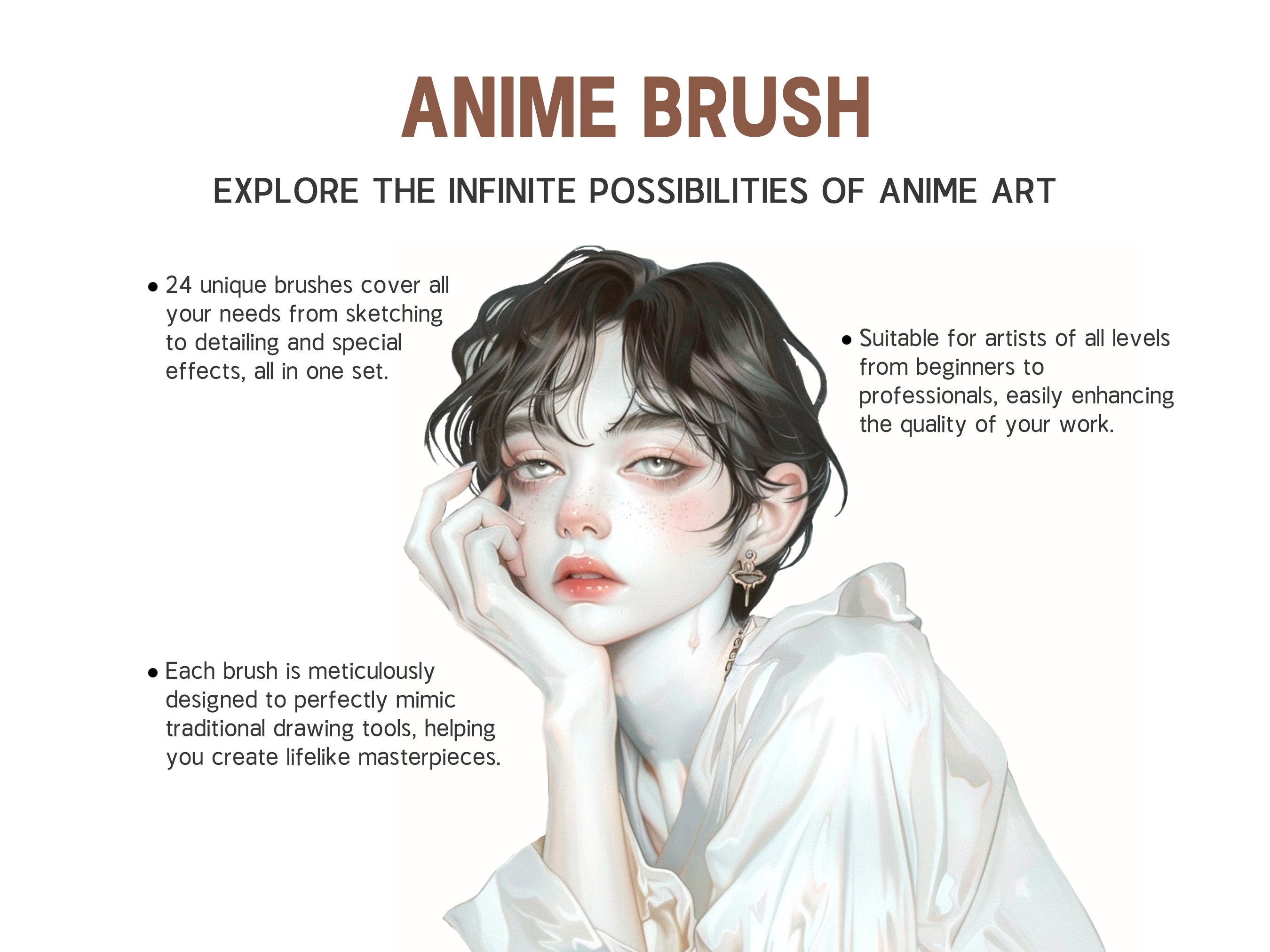Anime Brush Set,procreate Character Brushes,character Sketch,coloring ...