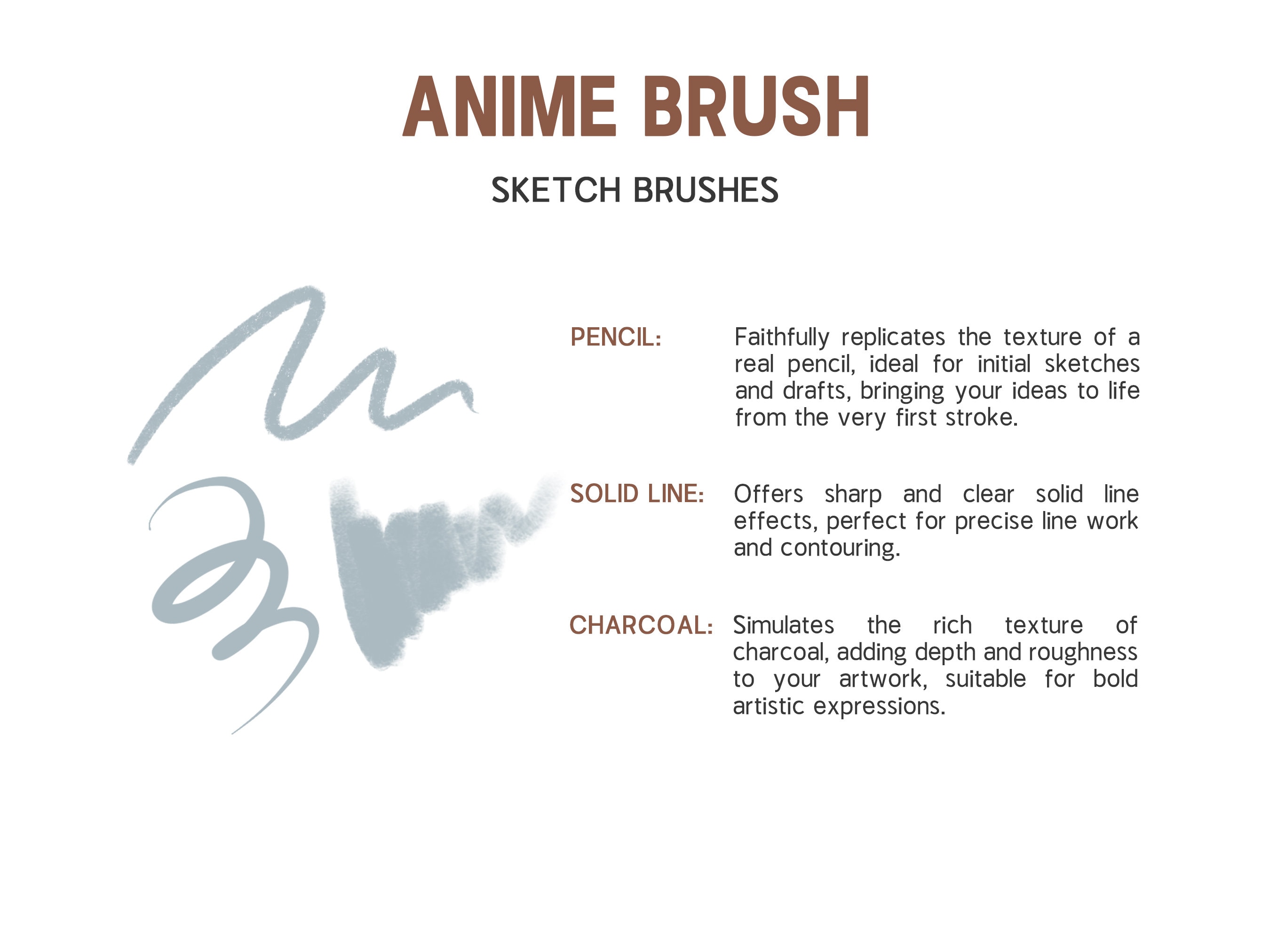 Anime Brush Set,procreate Character Brushes,character Sketch,coloring ...