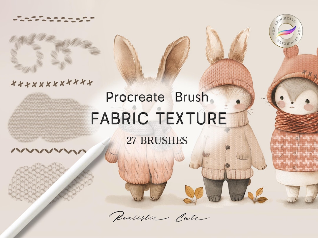 Procreate Fabric Texture Brushes,knit Texture Procreate,knitted Texture ...