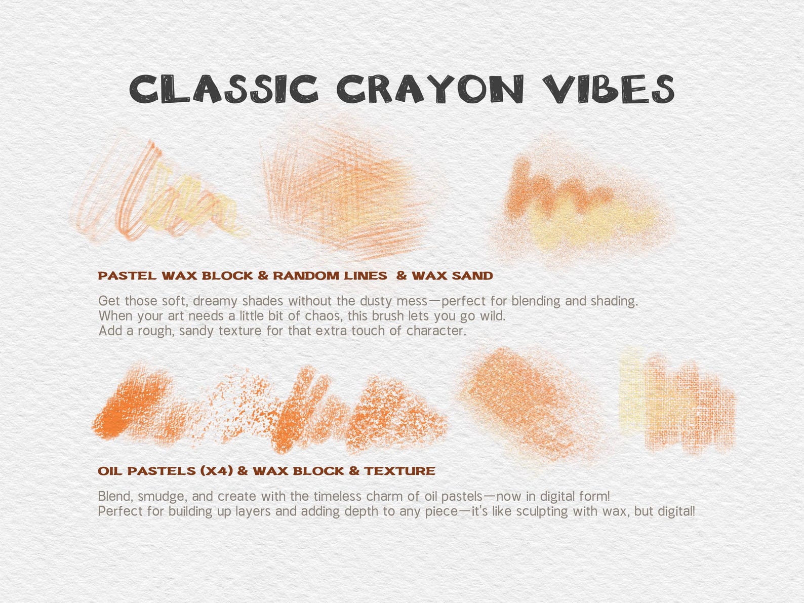 Crayon Brush Set,procreate Character Brushes,character Sketch,coloring ...