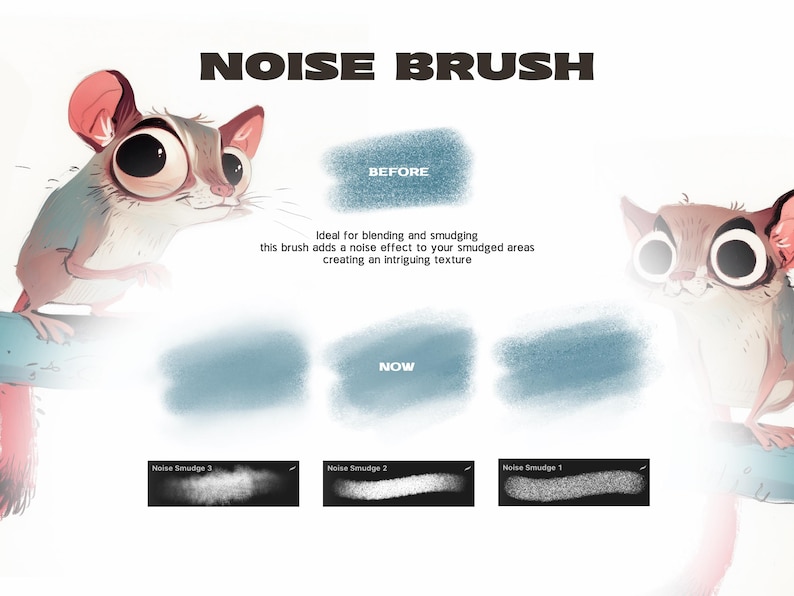 Noise, Crayon Brush Set,procreate Character Brushes,coloring Brushes ...