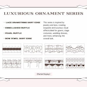 Procreate Ruffle Brushes Set,45 Pleats,shirring,smocking,frills Brushes ...