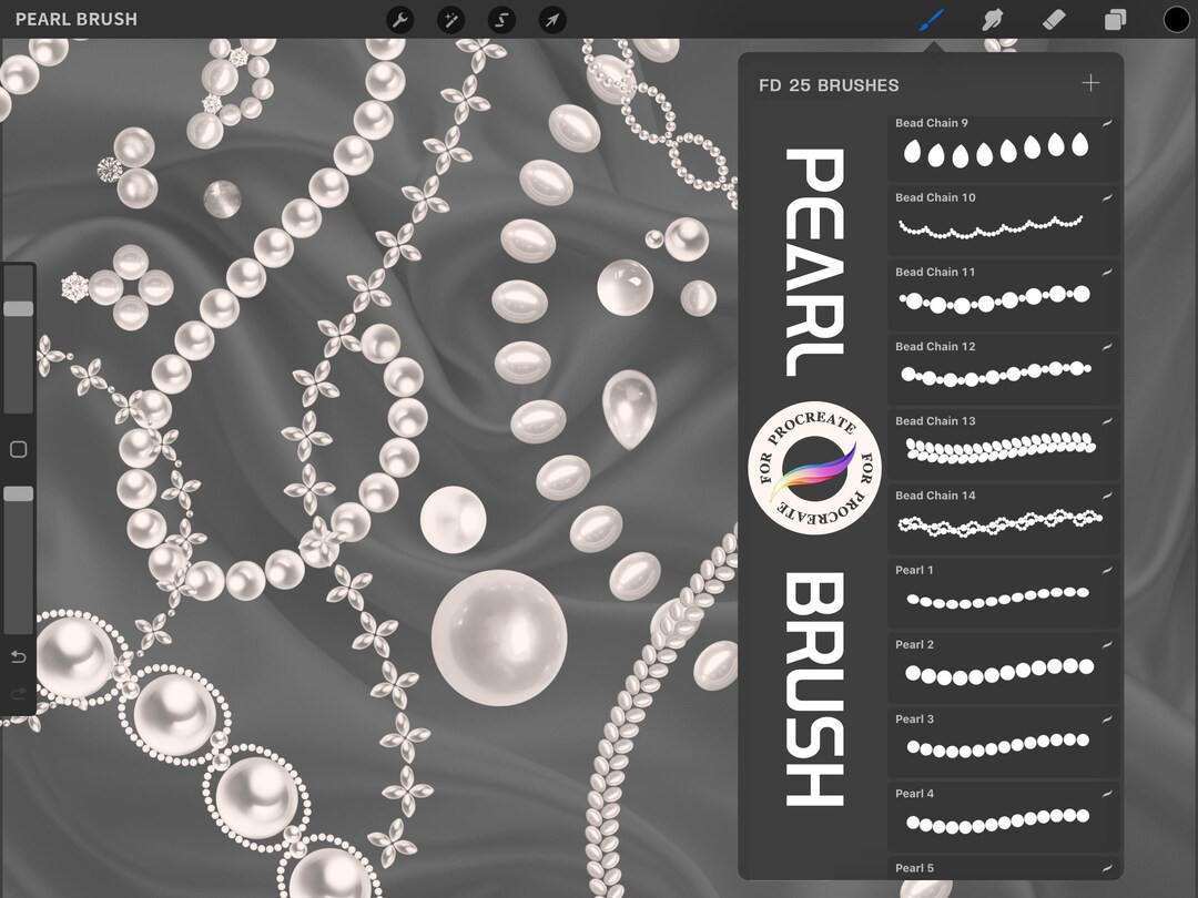 Pearl Brush Set,gemstone Brush,diamond Brush,procreate Brushes,ipad ...