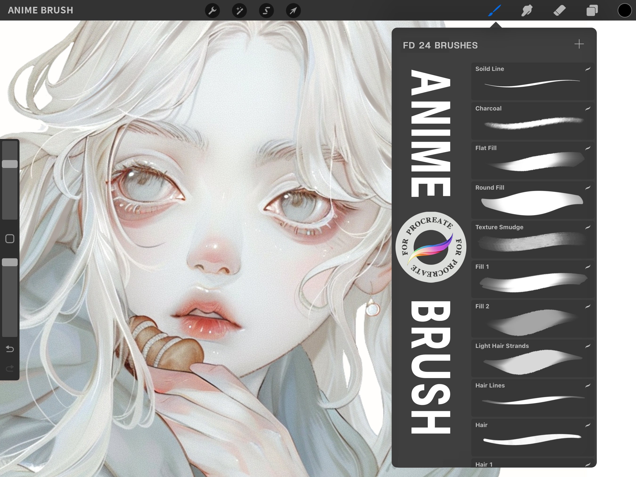 Anime Brush Set,procreate Character Brushes,character Sketch,coloring ...