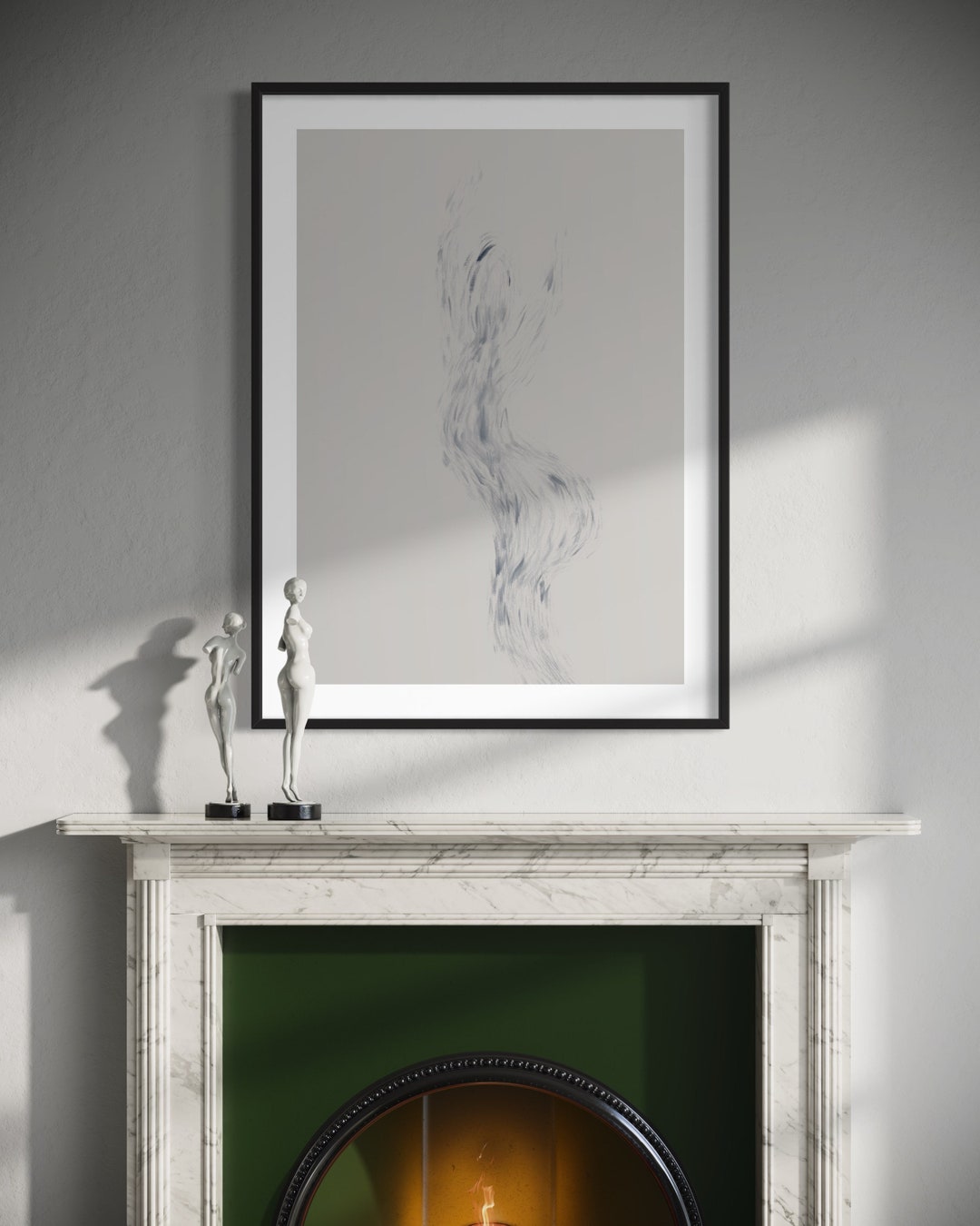 Lady Smoke Print, Instant Download, Original Painting - Etsy