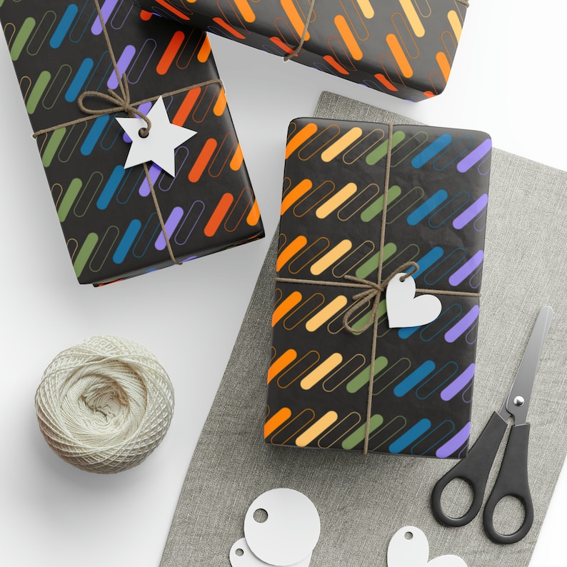Rainbow Colored Wrapping Paper - Etsy
