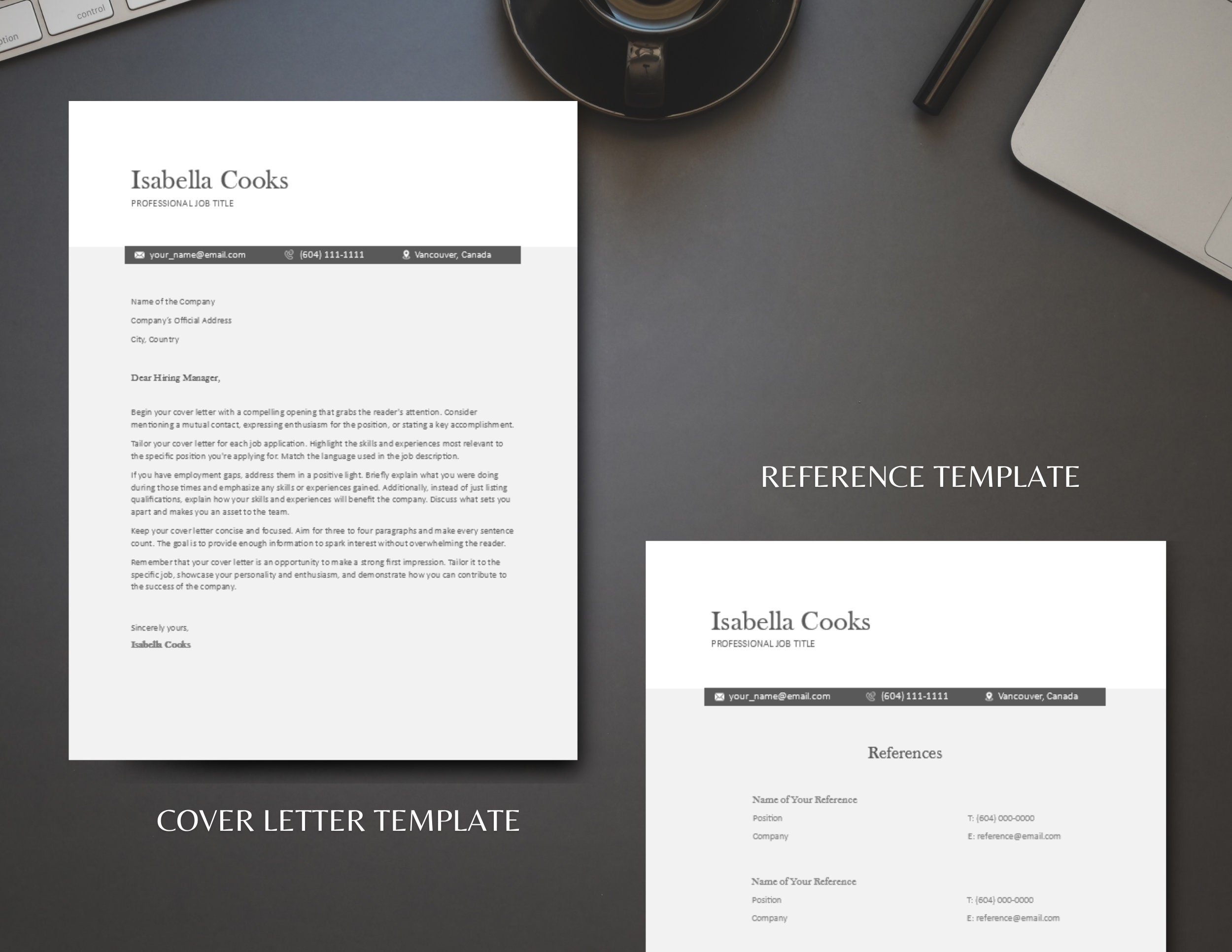 Professional Modern Resume Template for Microsoft Word and Google Docs ...