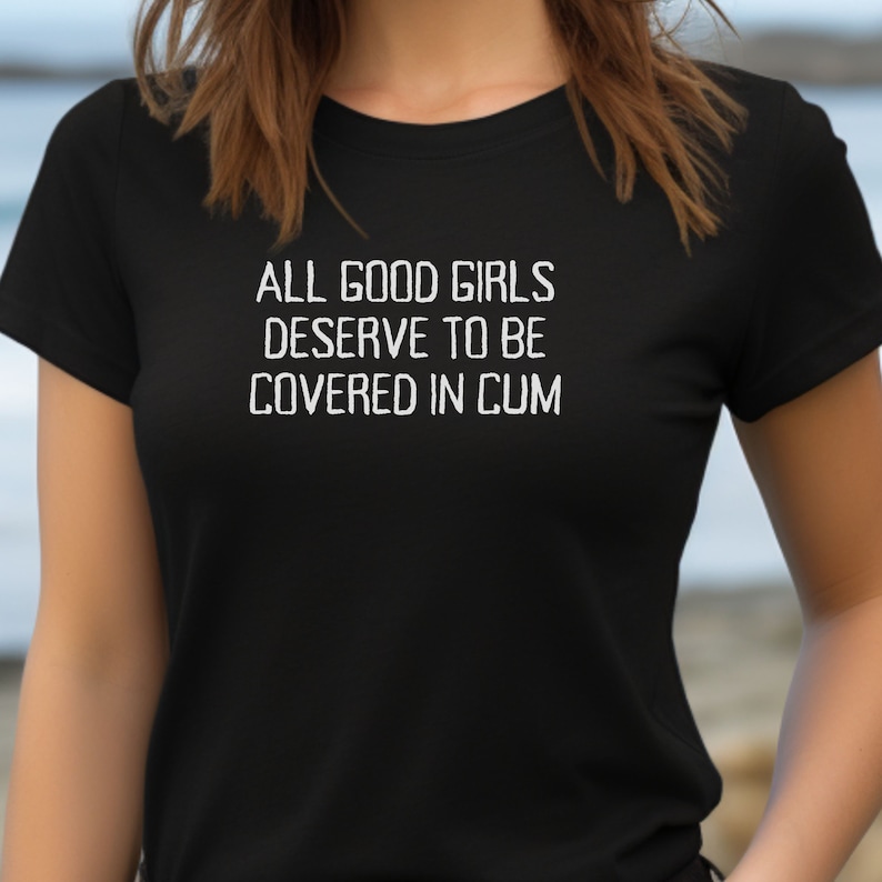 BDSM Cum Shirt, Submissive Tshirt, Cum Slut Shirts, Womens Kinky Gift, Blowjob Top, Naughty Wife ...
