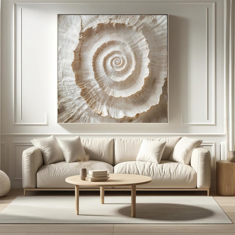 Ivory Natural Texture Wall Art & Wallpaper Bundle | Minimalist Organic ...