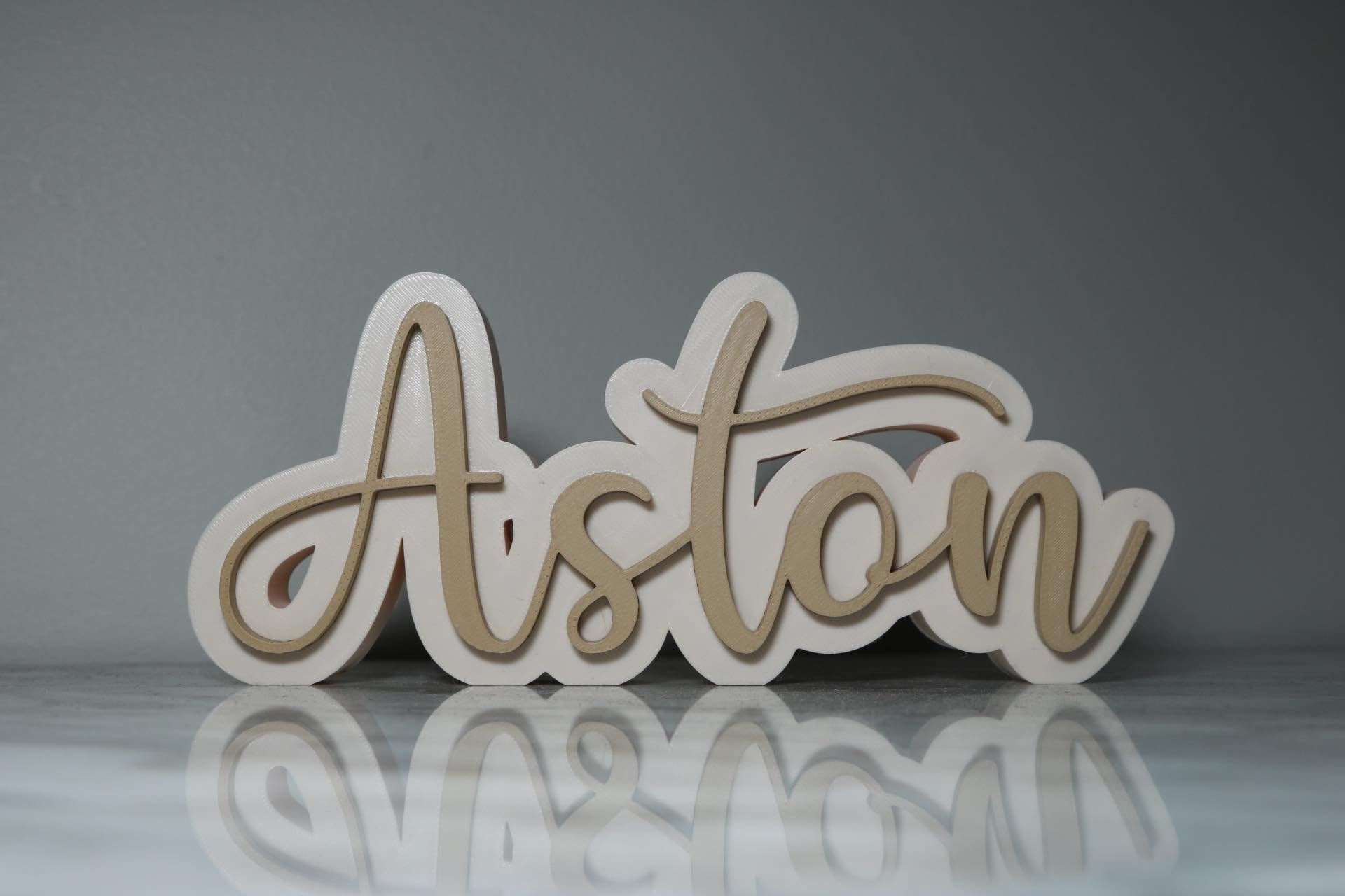 3D Printed Custom Name Plaque, Personalized Desk or Shelf Sign - Etsy