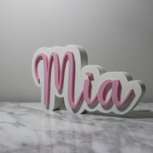 3D Printed Custom Name Plaque, Personalized Desk or Shelf Sign - Etsy