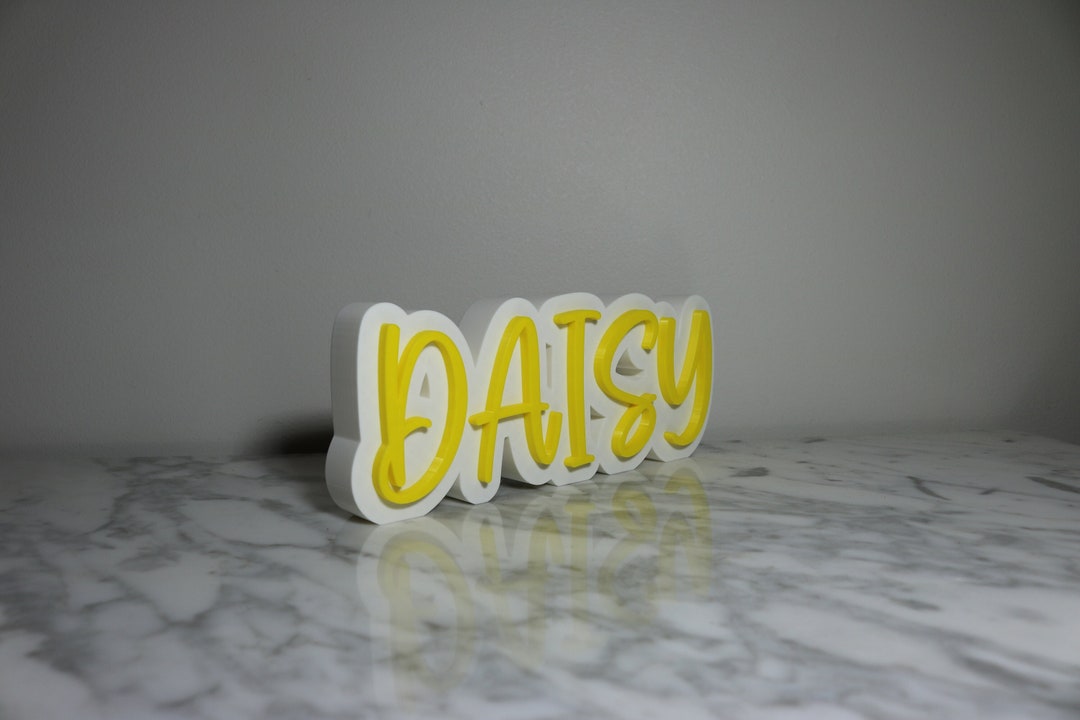 3D Printed Name Plaque, Custom Nursery Decor - Etsy