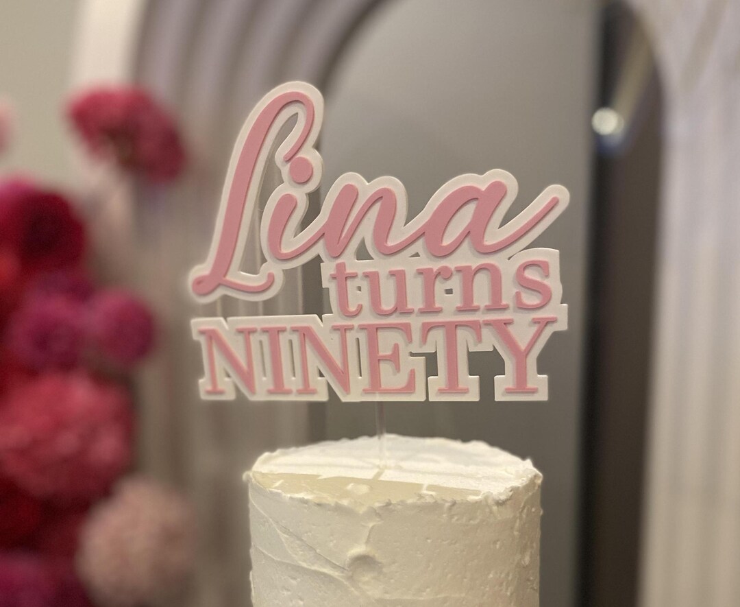 Custom 3D Printed Cake Topper, Personalized Birthday Celebration - Etsy