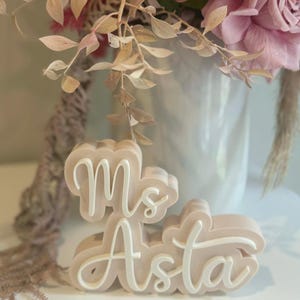 3D Printed Custom Name Plaque, Personalized Desk or Shelf Sign - Etsy