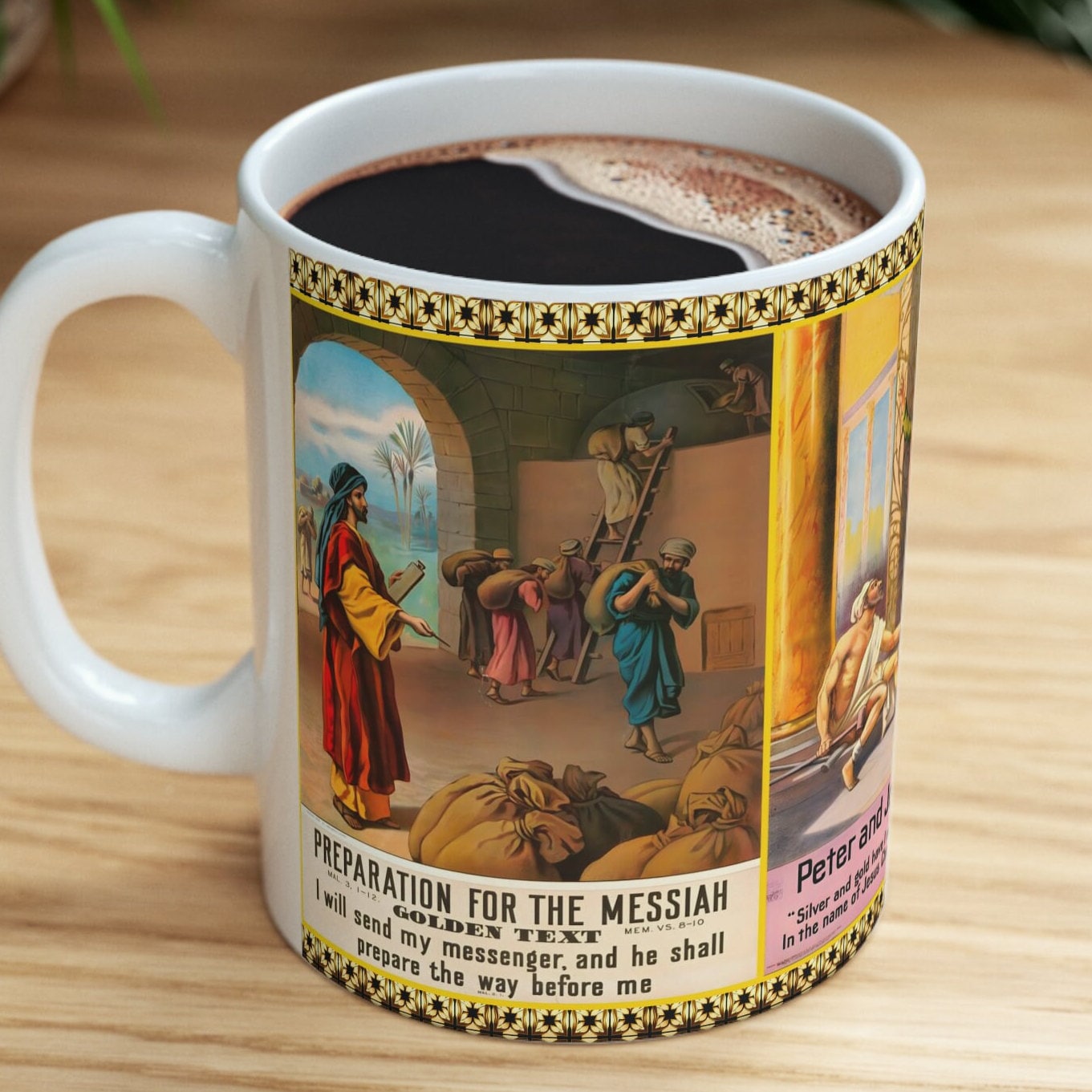 Biblical Christian Art Mug, Catholic Art Vintage, Bible Artwork ...