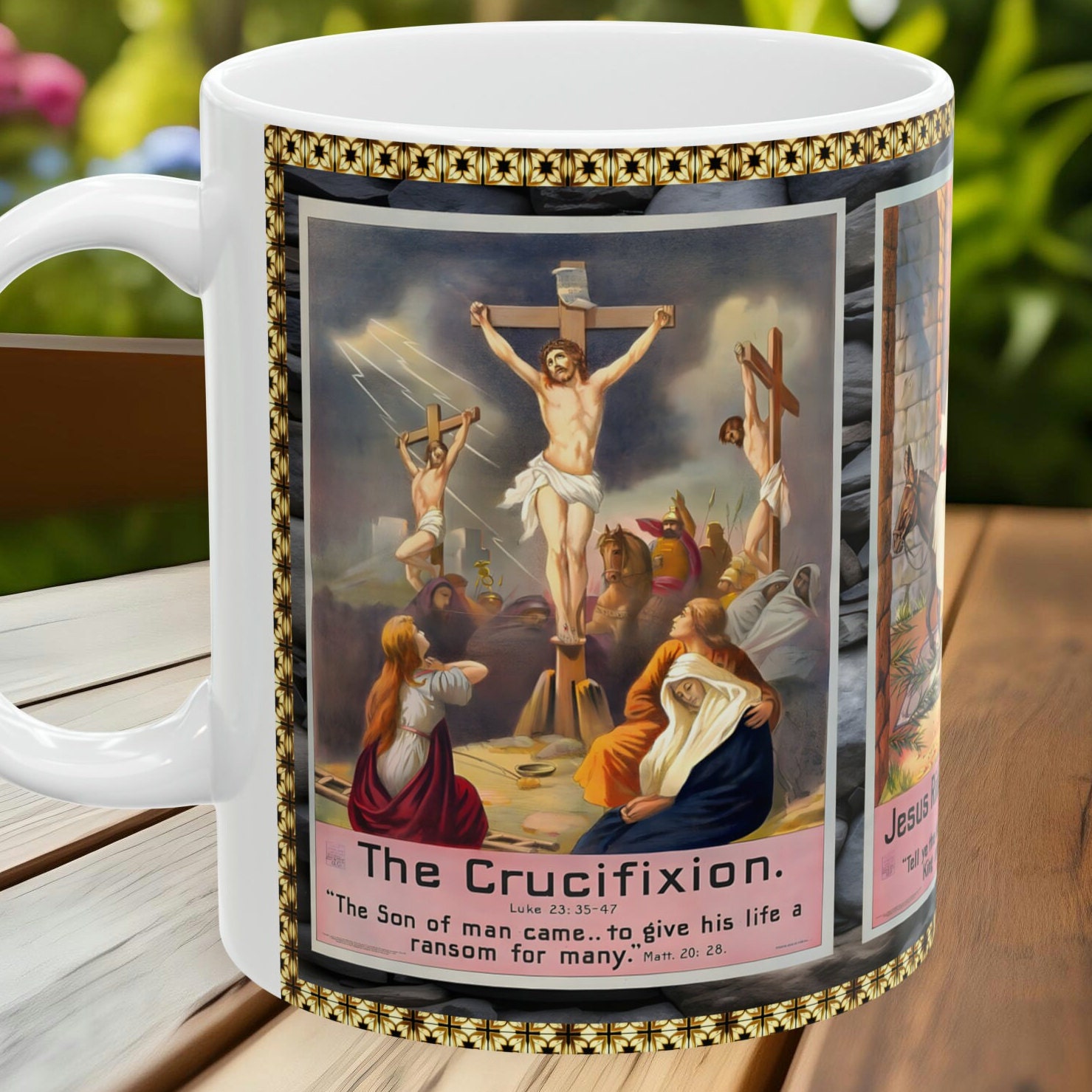 Vintage Jesus Christian Art Collage Ceramic Mug Drinkware Religious ...