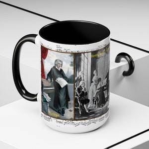 Beethoven Coffee Mug, Classical Music Composer Gift, Symphony Piano ...