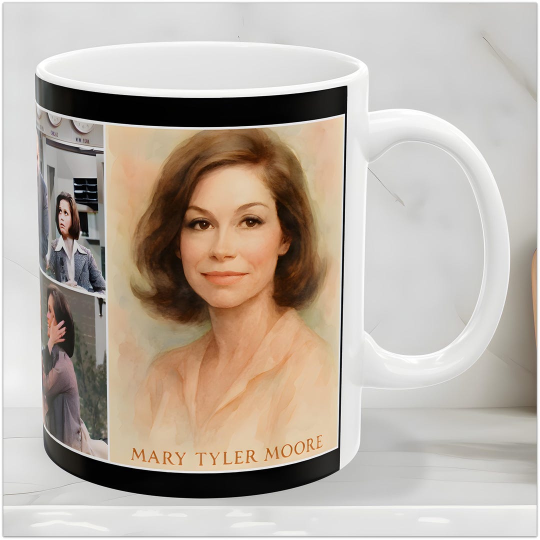 Mary Tyler Moore Ceramic Mug, TV Legend Actress Icon, Vintage TV Show ...