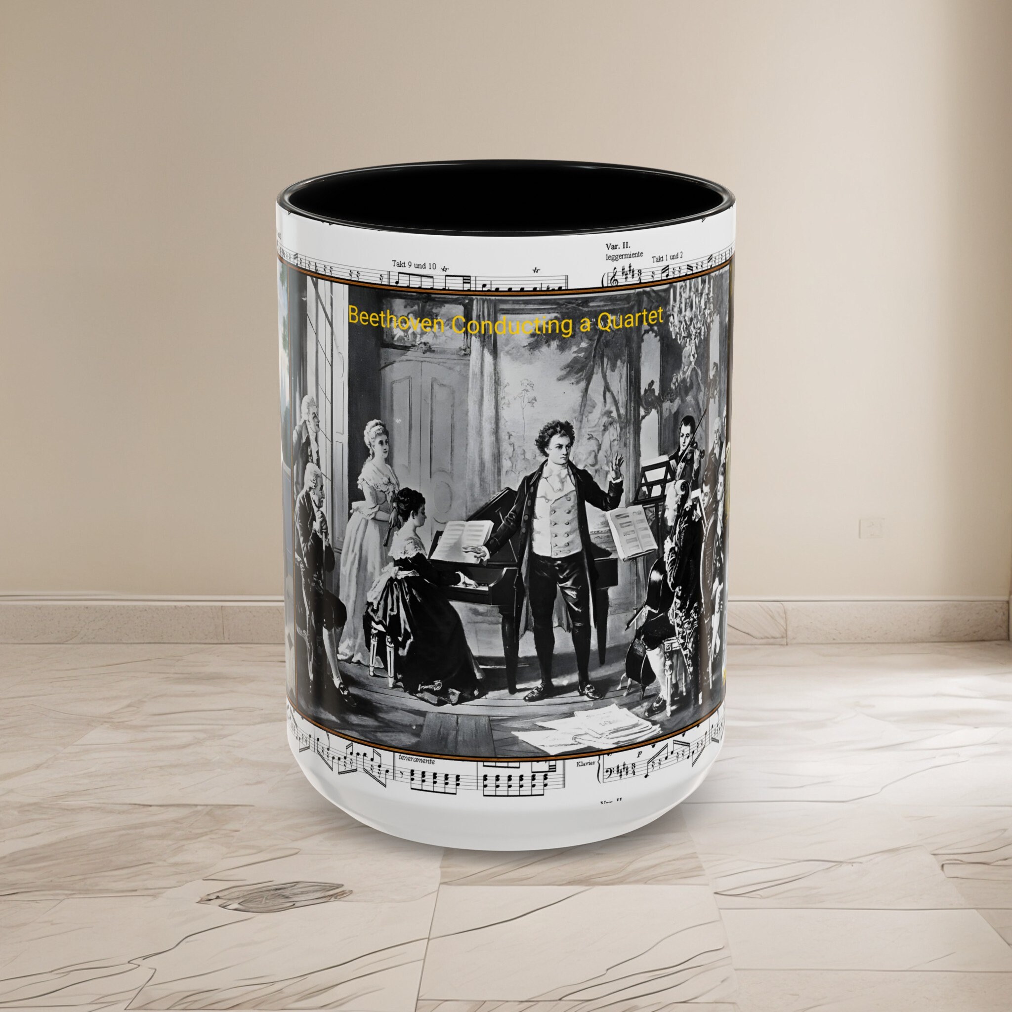 Beethoven Coffee Mug: Classical Music Gift, 15 Oz - Etsy