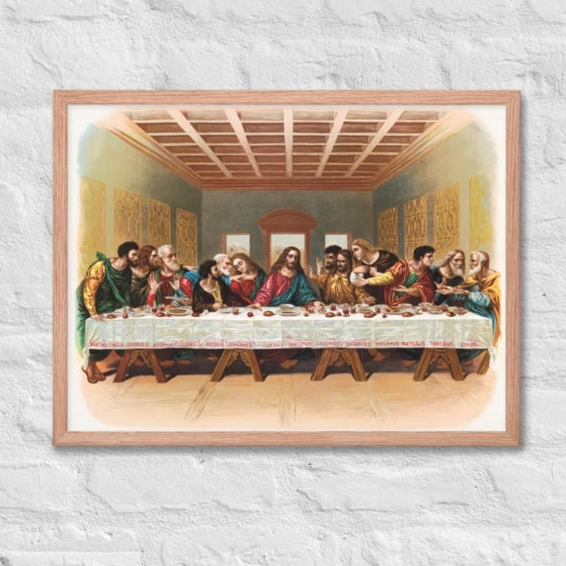 Leonardo Da Vinci's Last Supper Print: Religious Fine Art Poster - Etsy ...