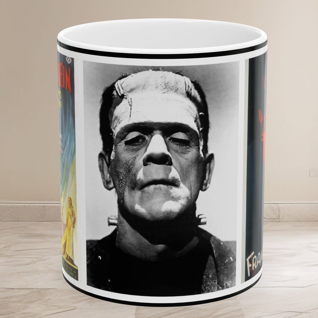 Frankenstein Mug, 3 Vintage Science Fiction Horror Hollywood Movie ...