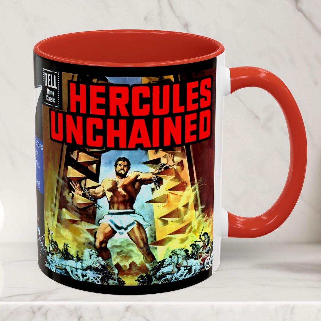 Hercules Unchained Mug: Comic Book Cover, Greek Mythology Coffee Cup - Etsy