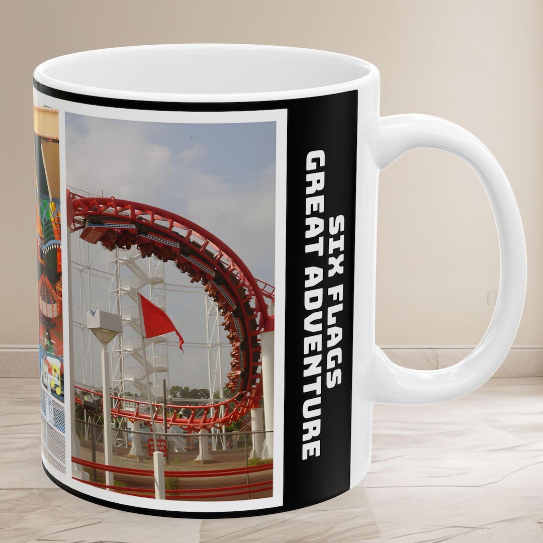 Six Flags Great Adventure Park, 11 Oz Mug, Amusement Park, Roller ...