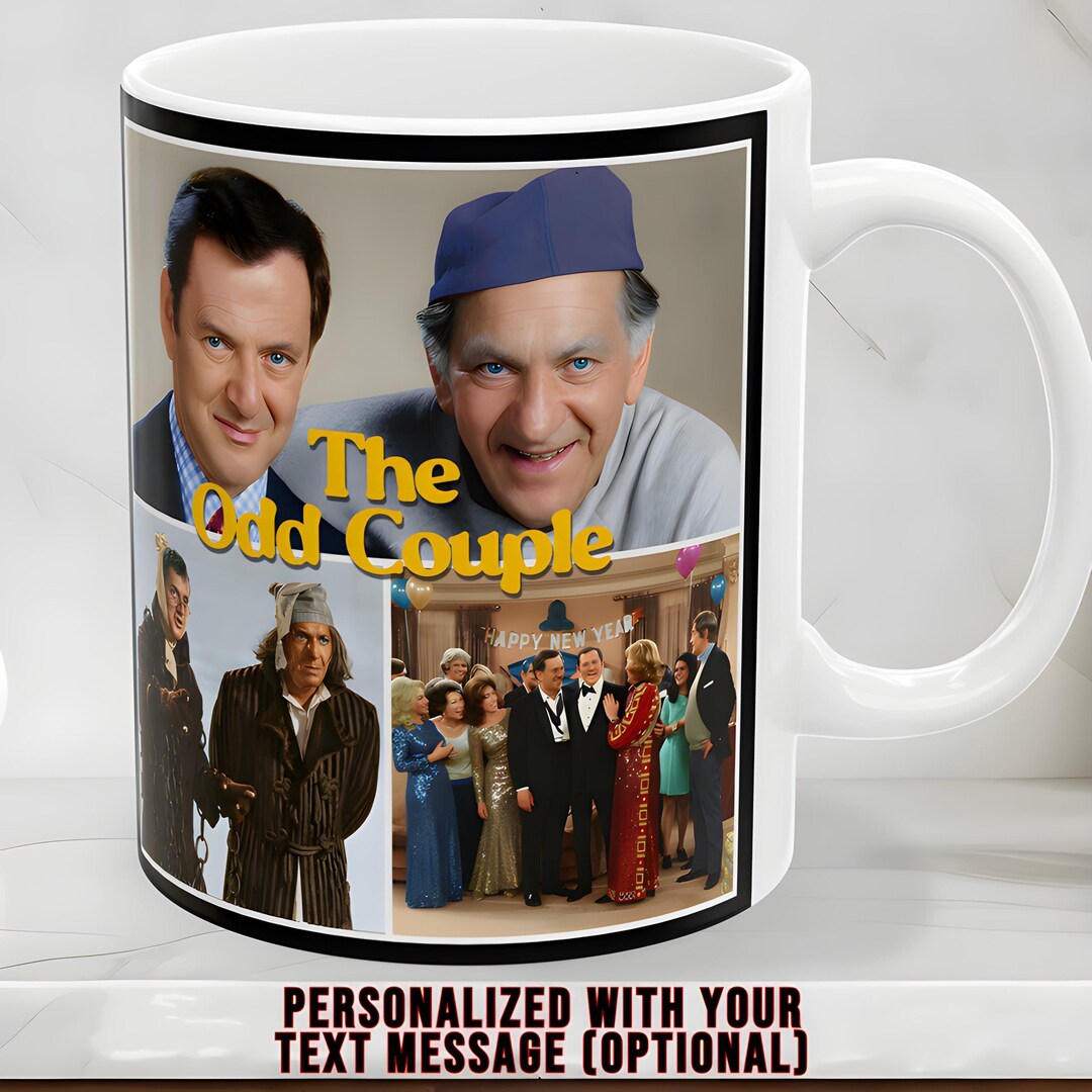 Classic American TV Show the Odd Couple Mug, 1970s, Jack Klugman, Tony ...