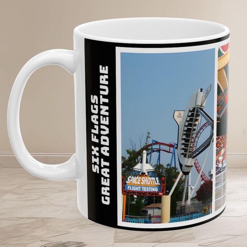 Six Flags Great Adventure Mug, Amusement Park Roller Coaster - Etsy