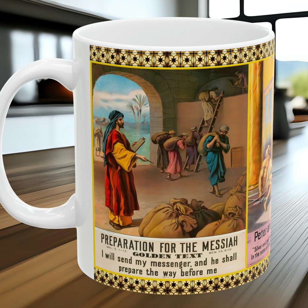 Biblical Christian Art Mug, Catholic Art Vintage, Bible Artwork ...