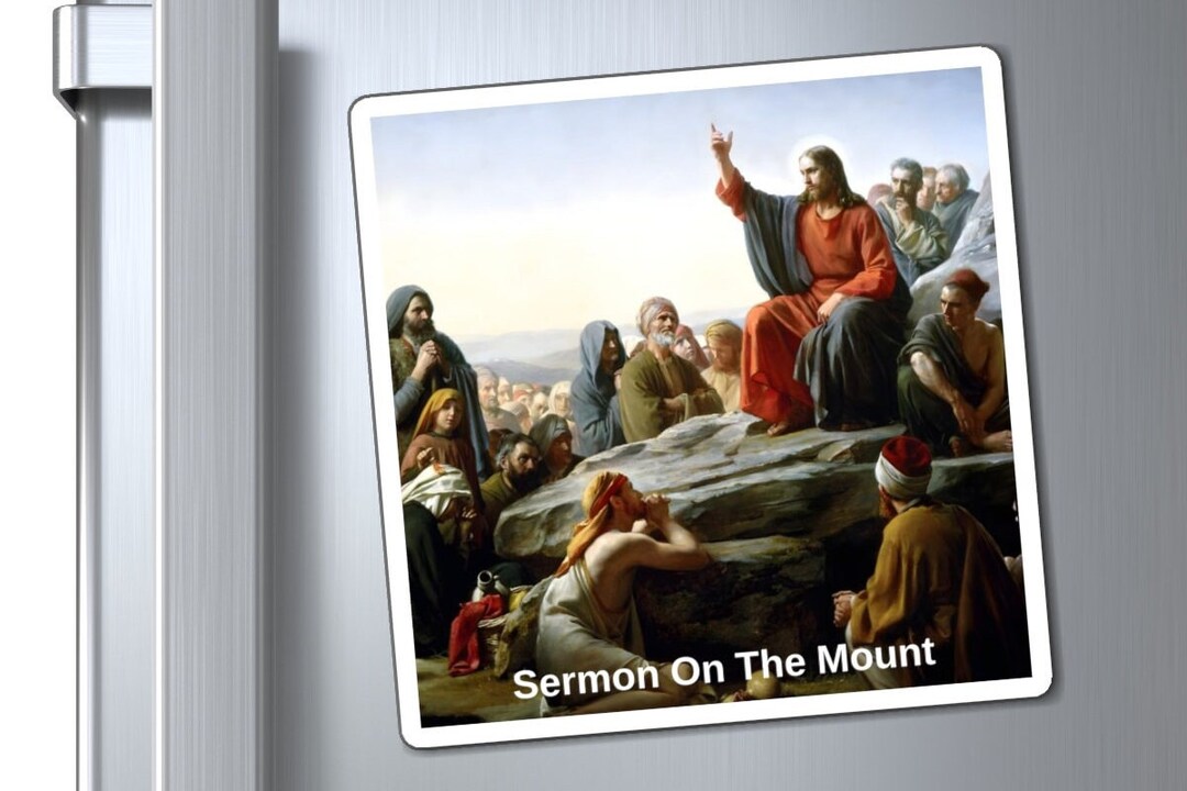 Christ Jesus Magnet, Sermon on the Mount, by Carl Bloch, Christian ...