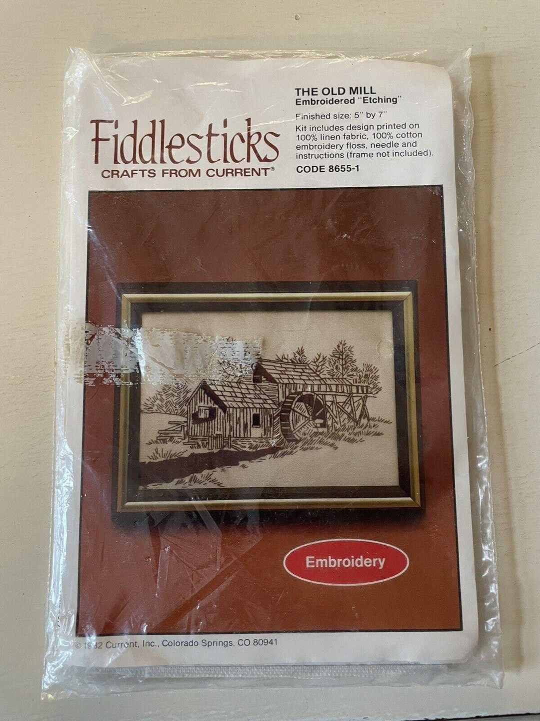 Vintage Fiddlesticks Current Crafts the Old Mill Needlepoint Embroidery ...