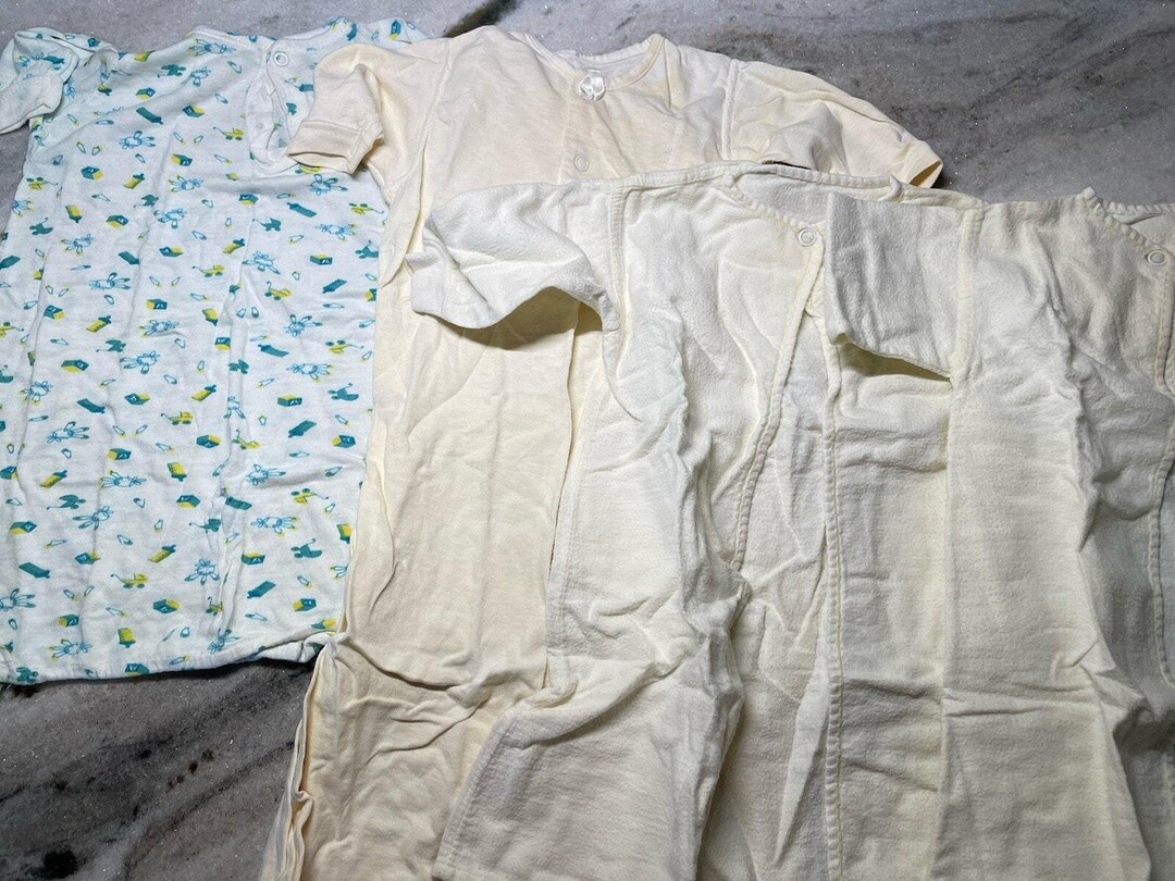 Four Vintage Sleepers Gowns One Piece Pajamas Baby Infant USA - Etsy